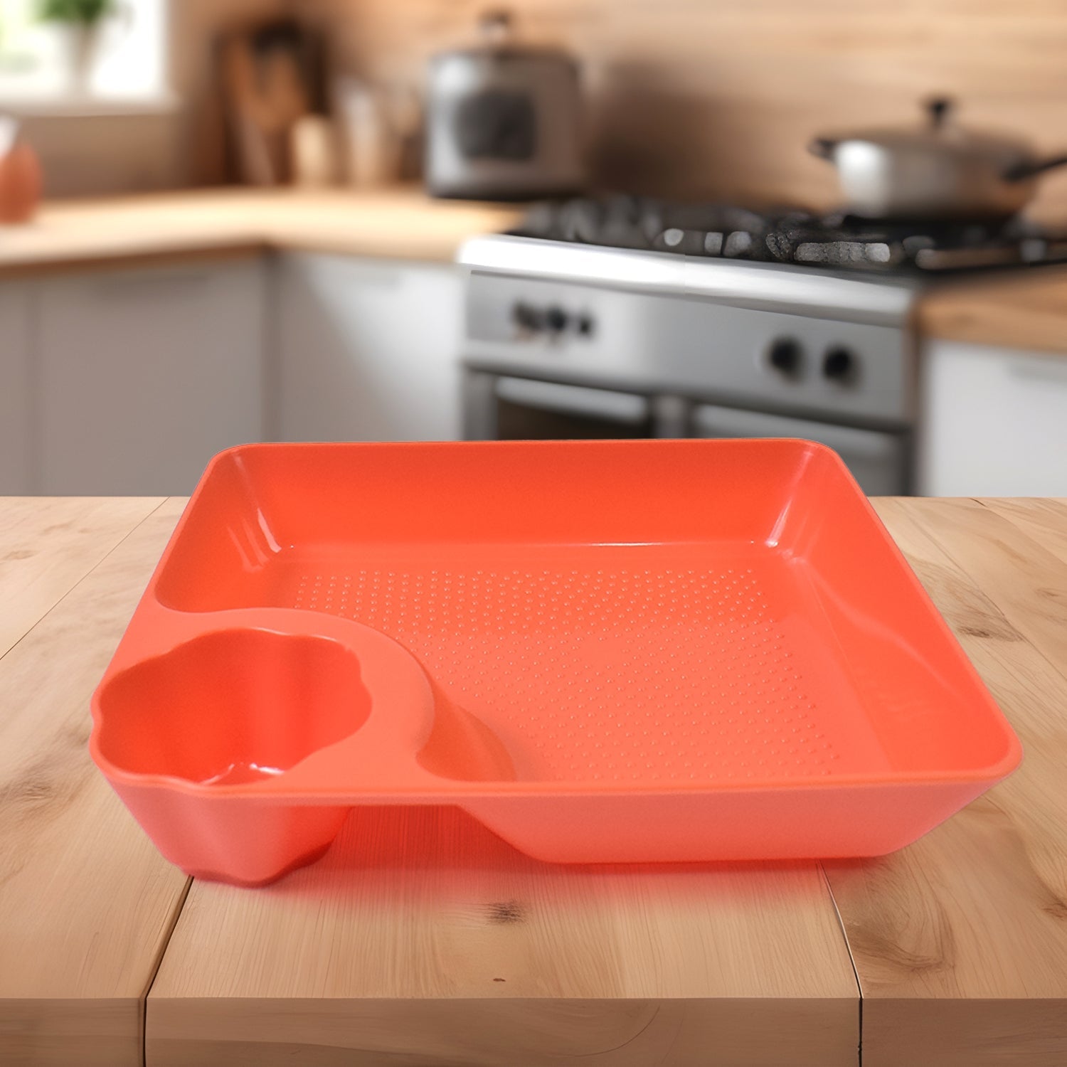 Plastic Plates with Dipping Saucer & Round Dip Part (1 Pc / 18×16 Cm ...