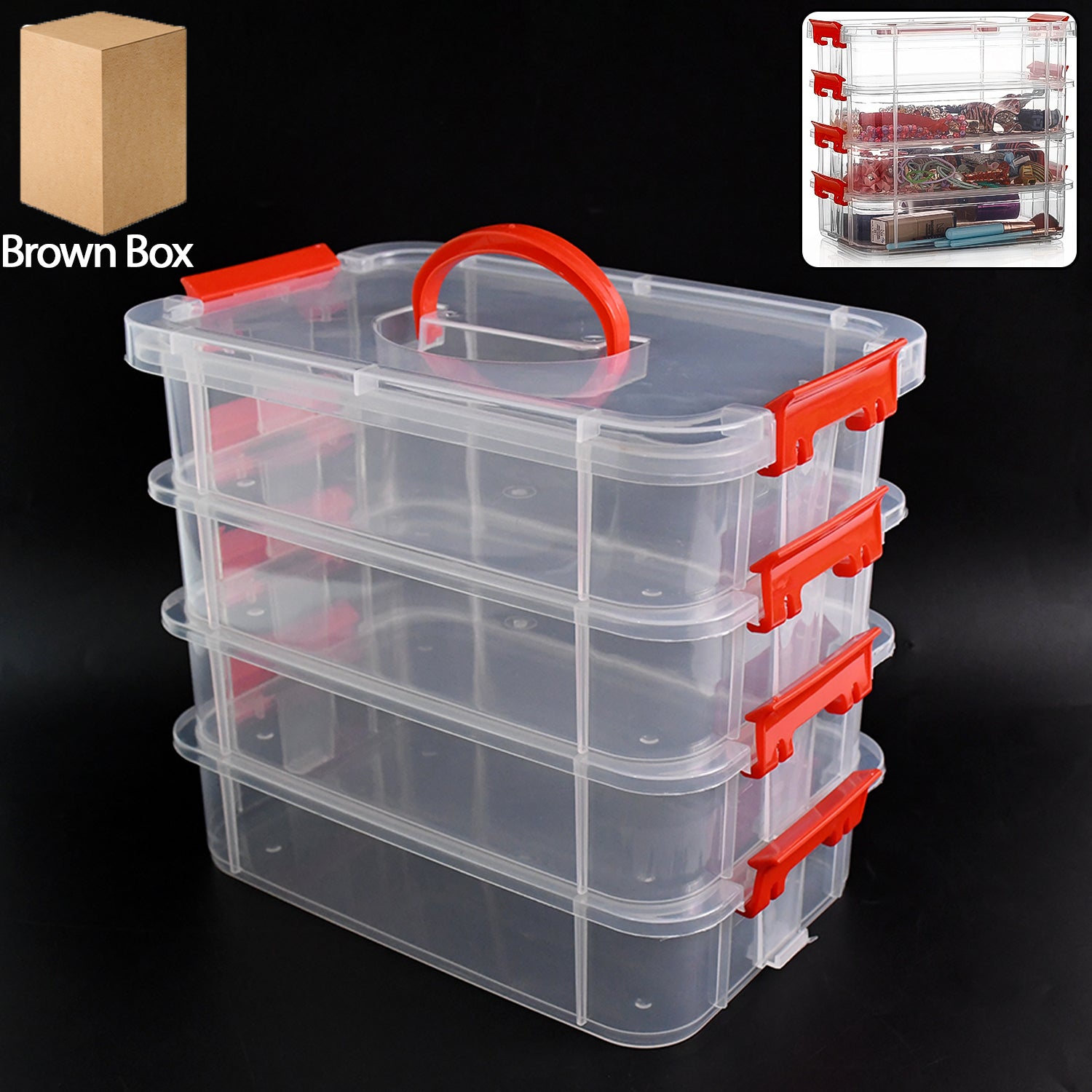 4-Layer Transparent Multipurpose Plastic Storage Box – Sky Shopy