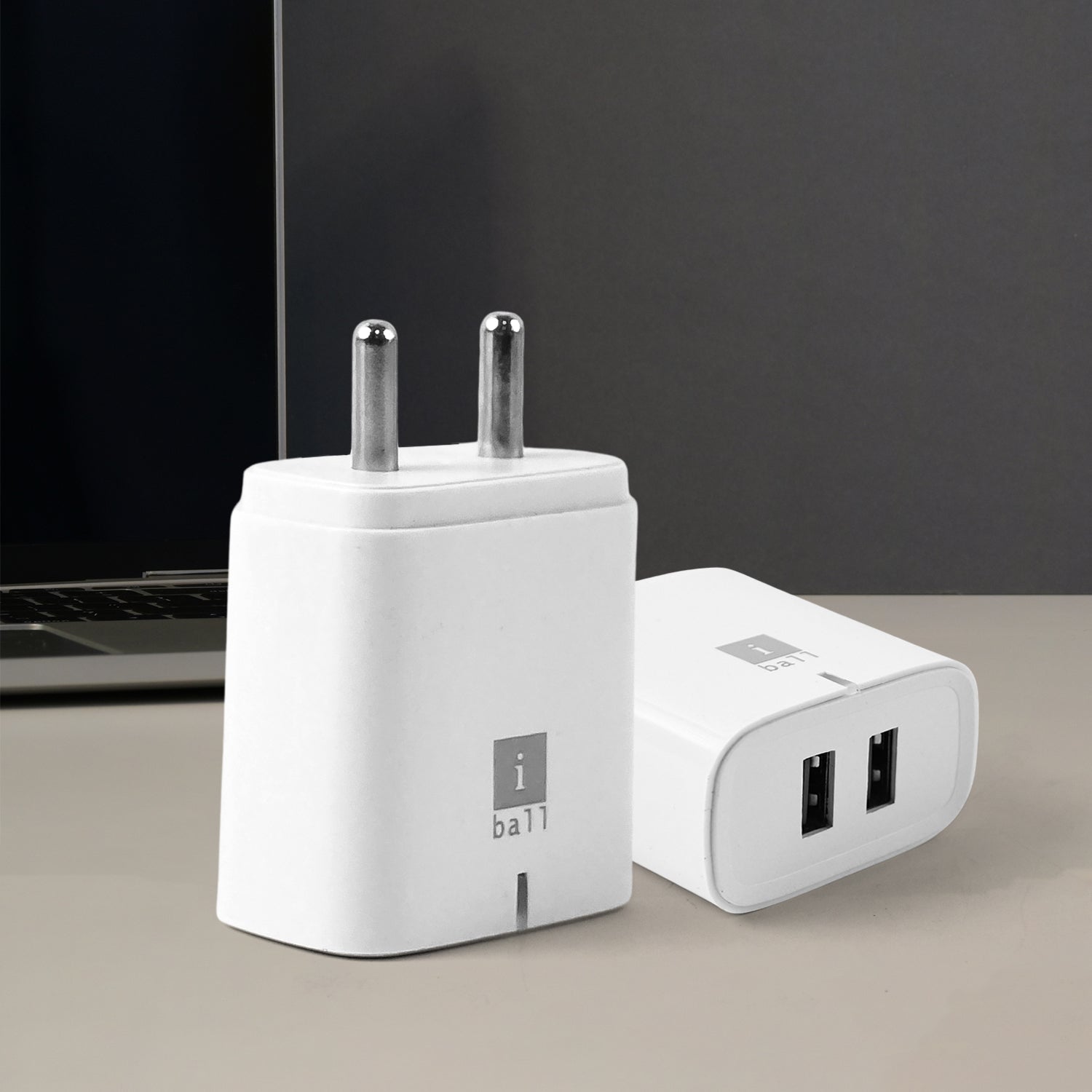 iBall Dual USB Wall Charger 5V/3.1A – High-Speed Dual Port Fast Chargi ...
