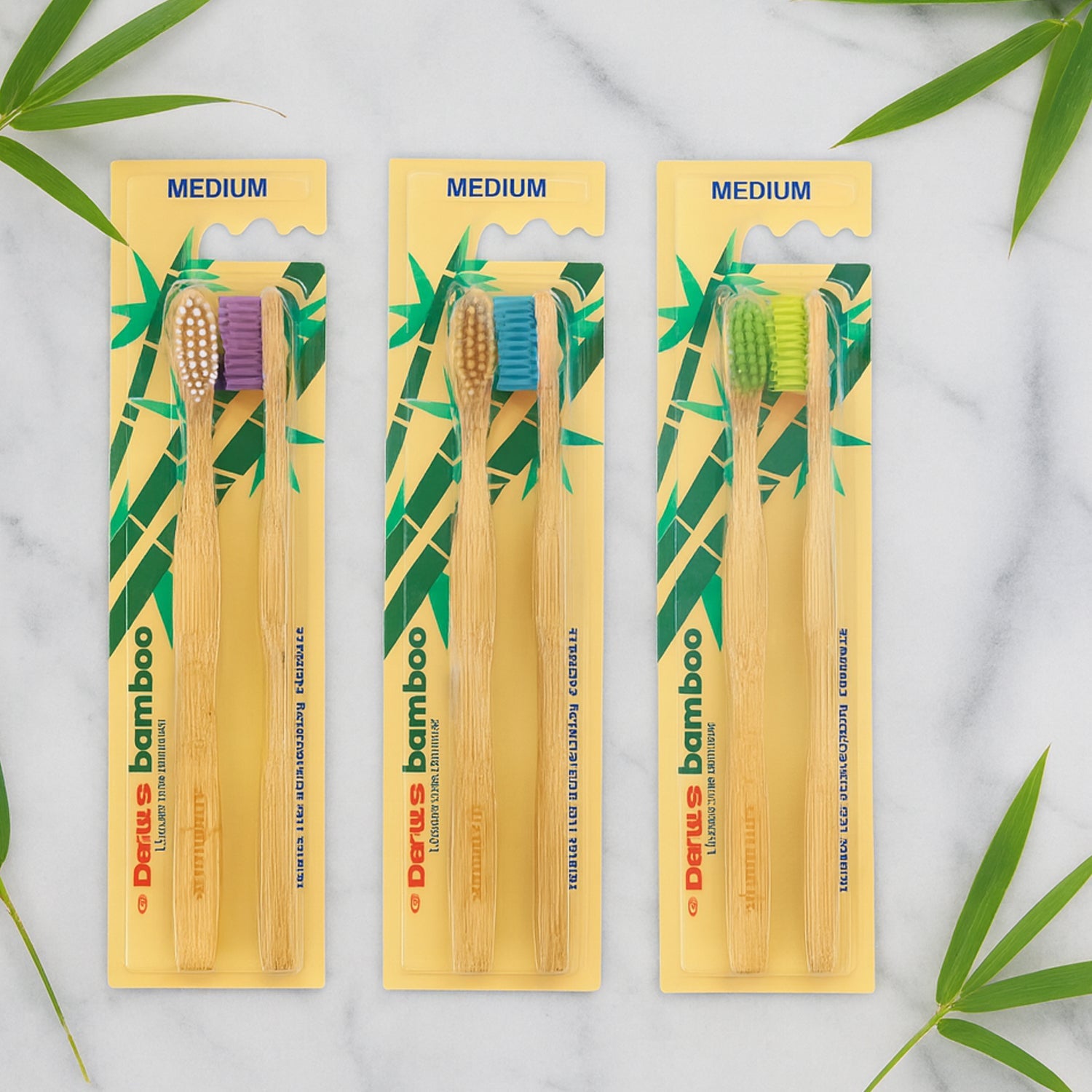 Eco-Friendly Bamboo Toothbrush Twin Pack (12 Packets × 24 Pieces) – Sky ...