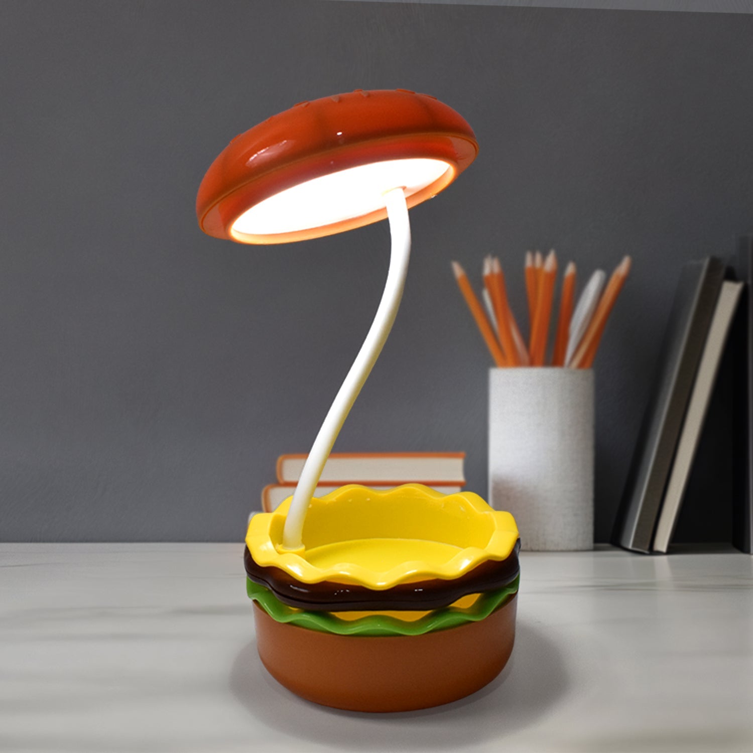 Burger Delight: Folding LED Night Lamp (1 Pc) – Sky Shopy