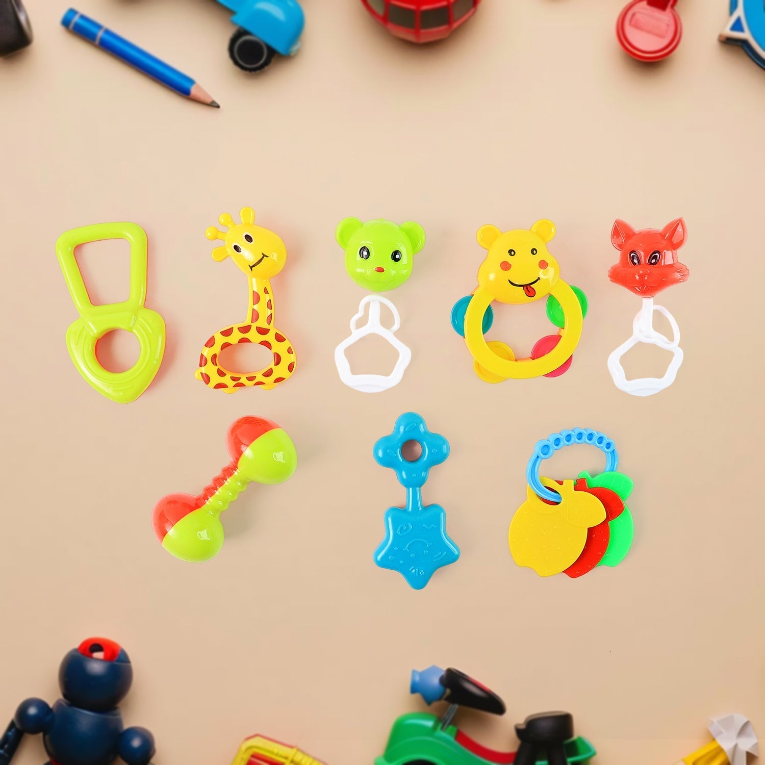 Baby Rattle Toy Collection for Infants 8 Pcs Set – Sky Shopy