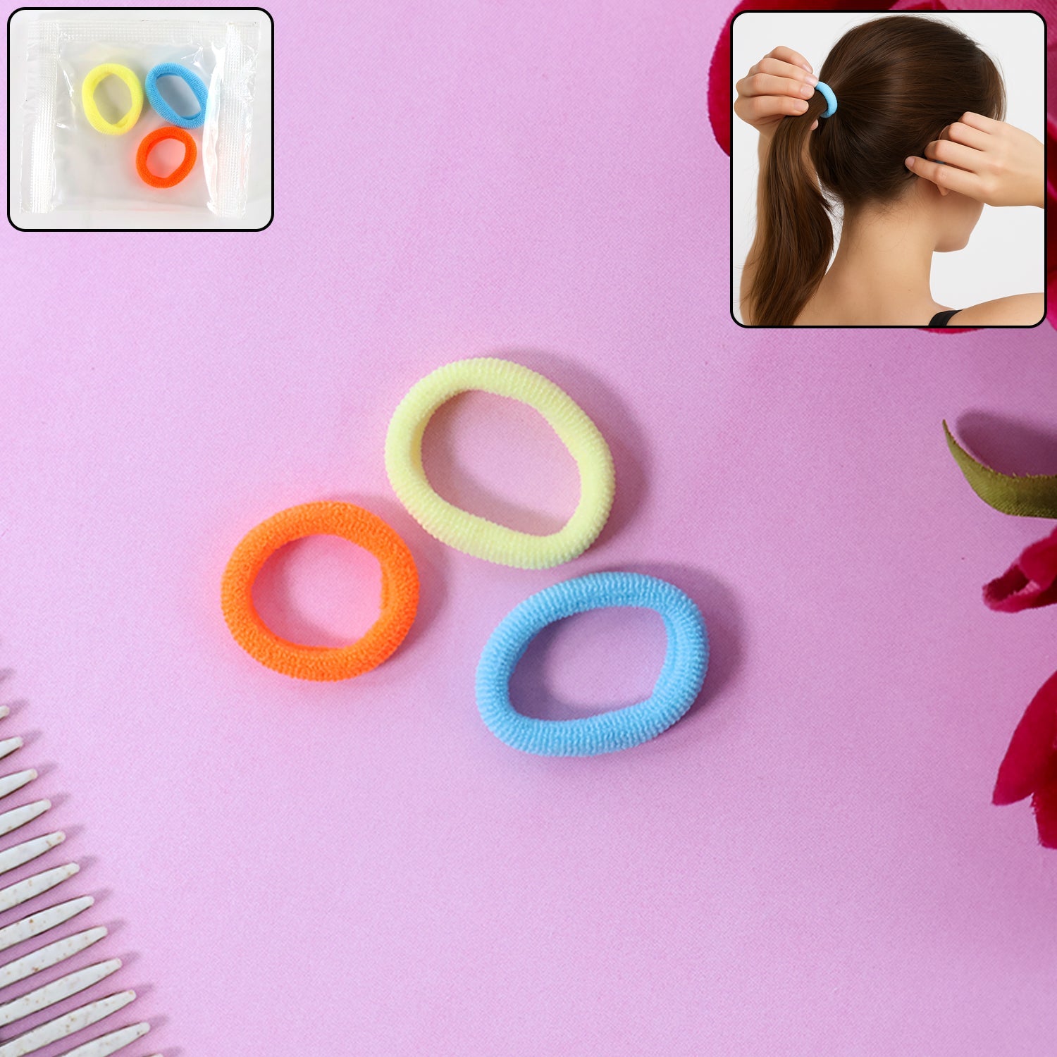Seamless Soft Hair Elastics - (3 Pc / Set) – Sky Shopy