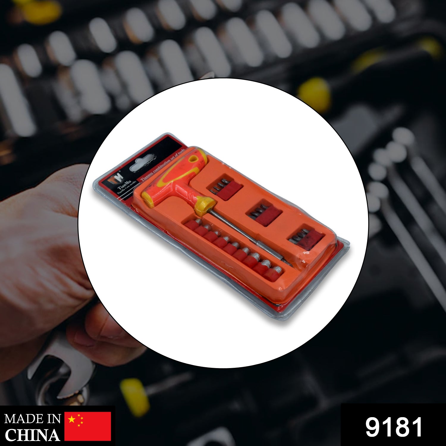 9181 SCREWDRIVER SET, STEEL 22 IN 1 WITH 21 SCREWDRIVER BITS – Sky Shopy