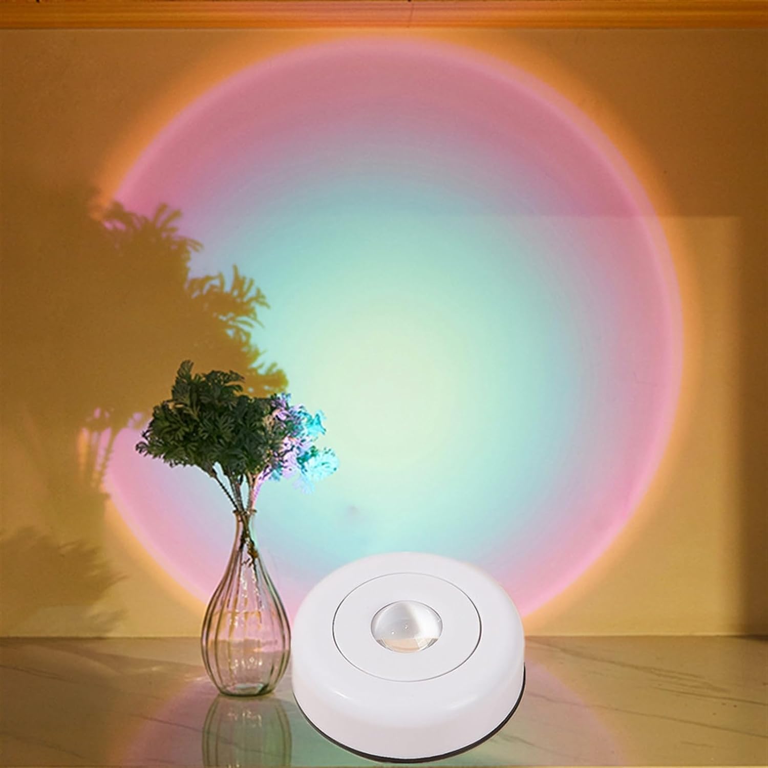 Sunset Projection Lamp, 360 Degrees Rotating White Light Smart Sensor ...