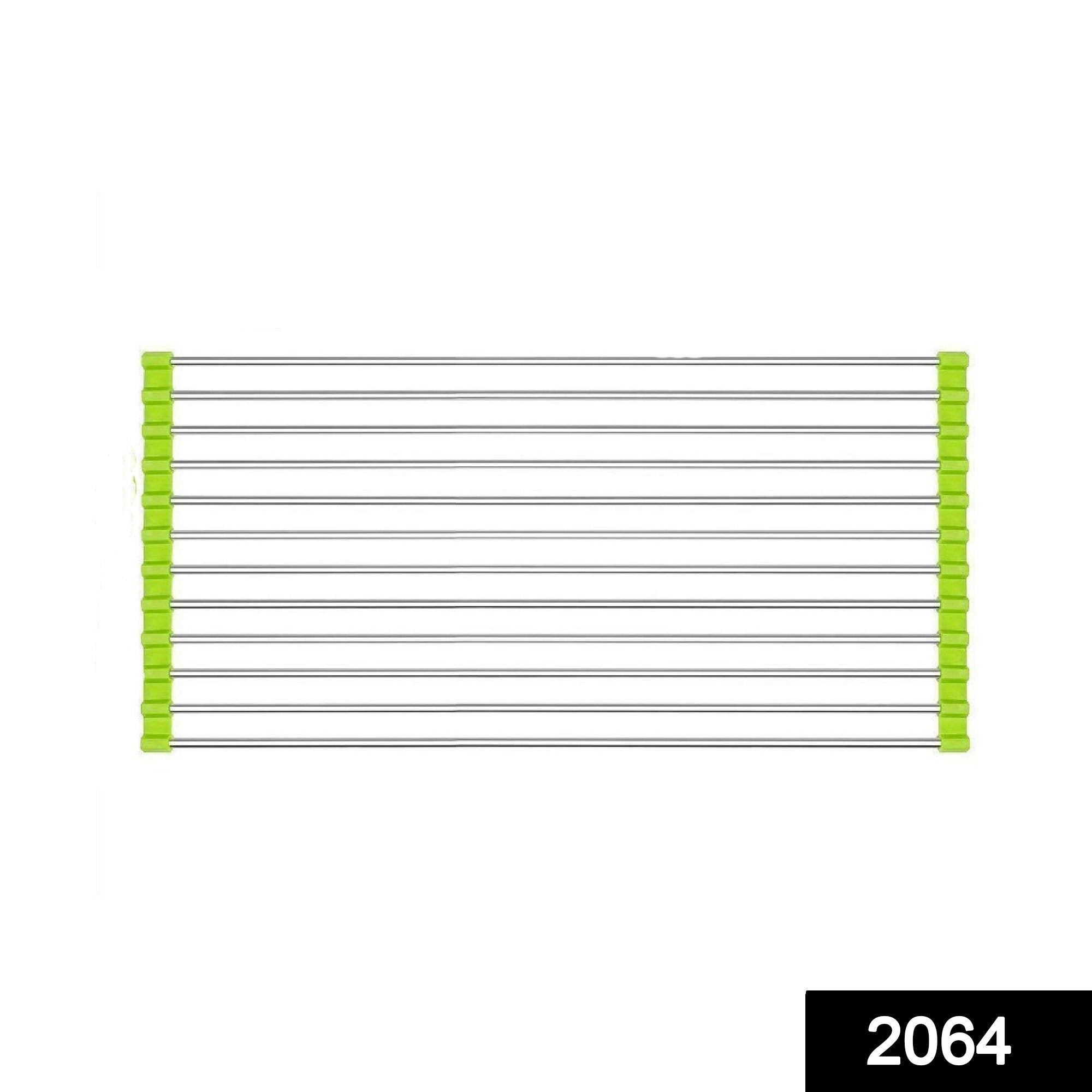 2064 Foldable Drain Rack Kitchen Sink Roll up Dish Drying Rack Portabl ...